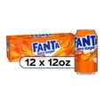 Fanta Zero Sugar, Caffeine-Free Orange Fruit Soda Pop, 12 fl oz, 12 ...