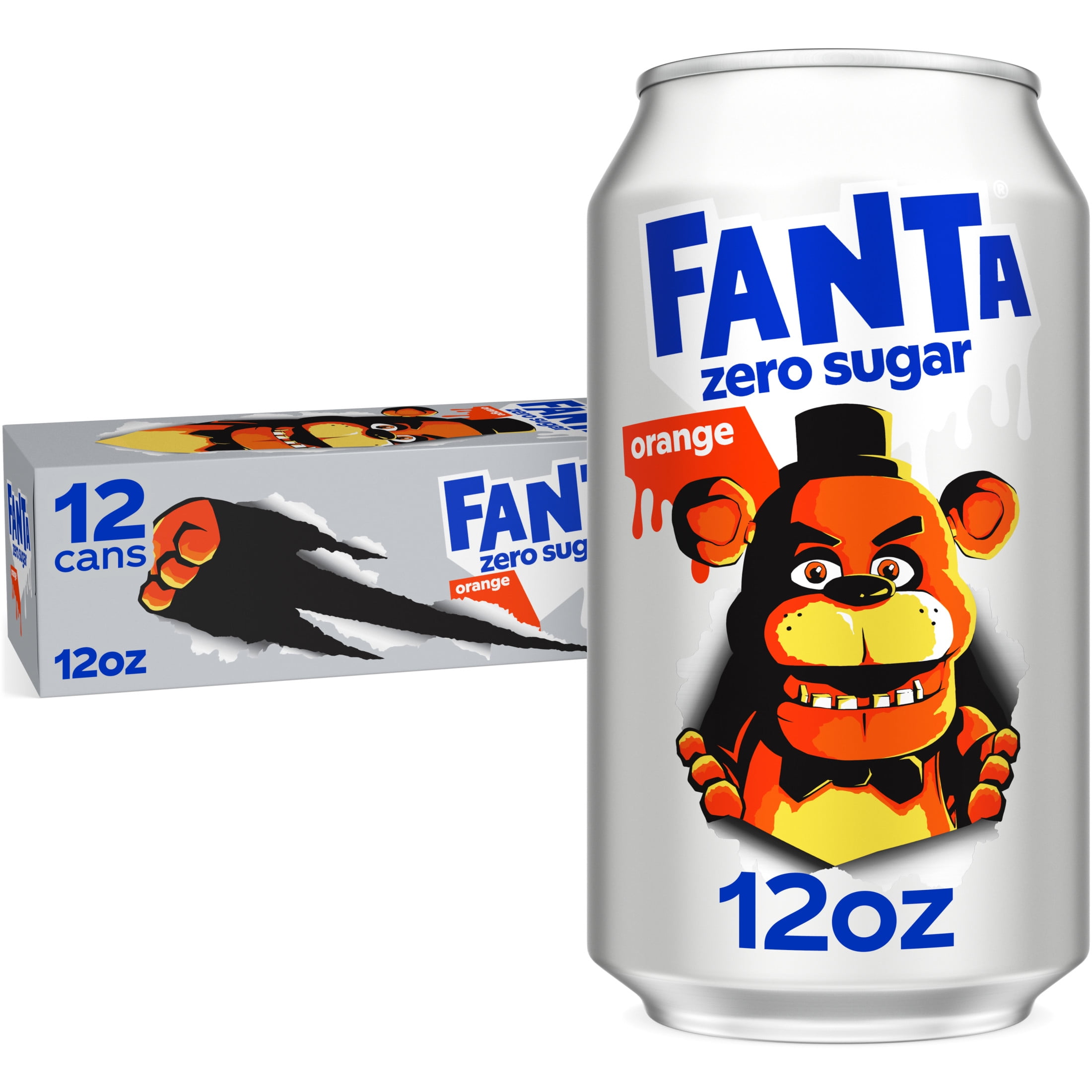Fanta Orange Zero Sugar Soda 12 fl oz Cans 12 Pack Fruit Flavored Soft Drink - Walmart.com
