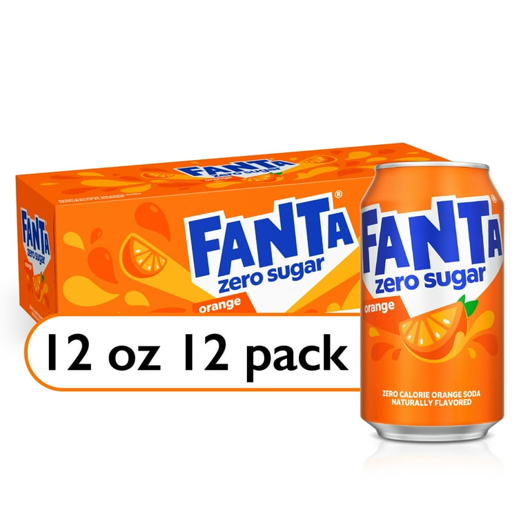 Fanta Orange Fruit Soda Pop, 12 Fl Oz, 24 Pack Cans, 53% OFF
