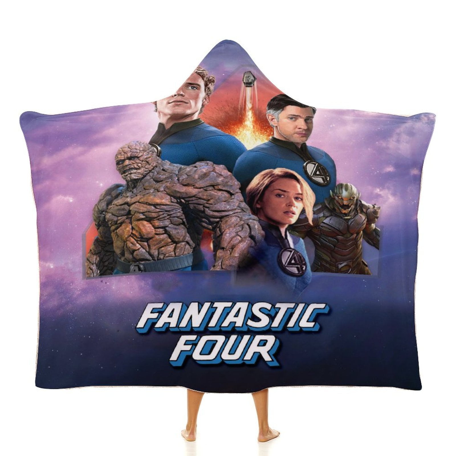 Fantas-tic F-ou Blanket Flannel Fleece Blanket Hooded Cloak Nap Quilt ...