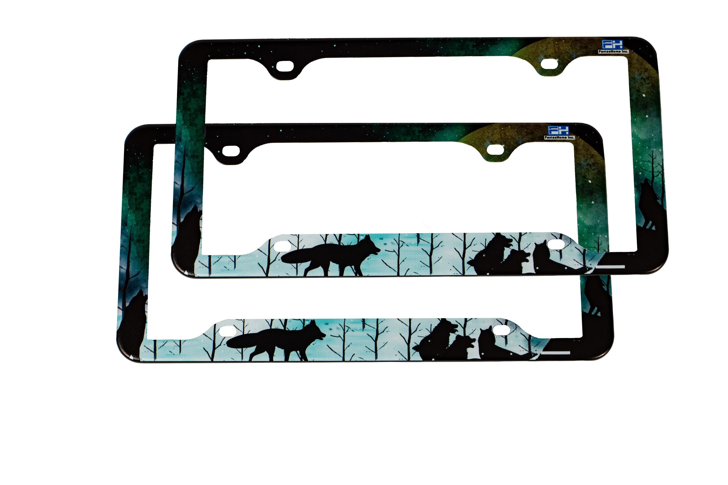 FantasHome 2 Pack Stainless Metal Car License Plate Frame Cover, US ...