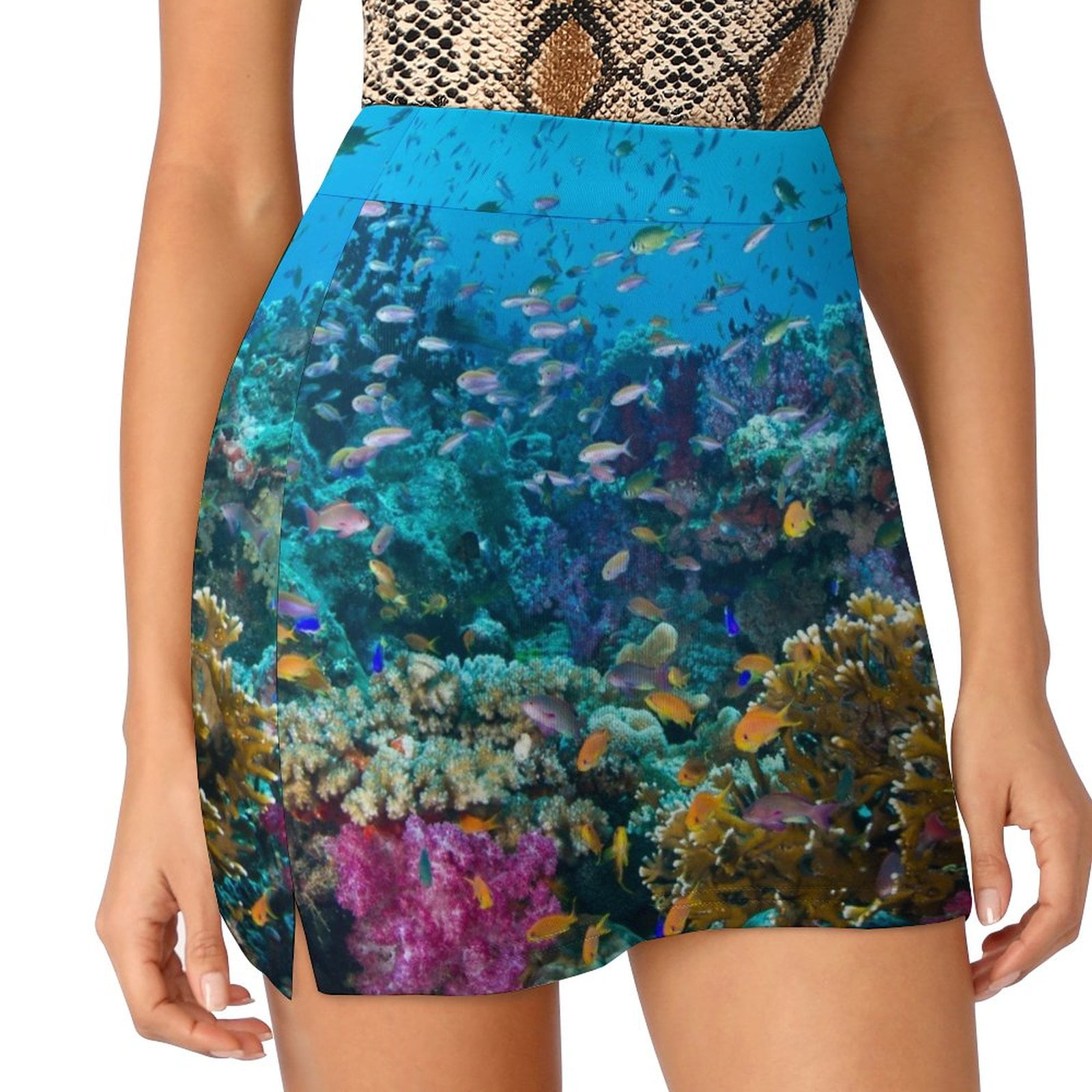 Fantasea Reef Light Proof Trouser Skirt Miniskirt Skirt satin - Walmart.com