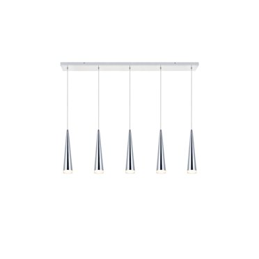 Artika 4-Light LED Pendant Light Fixture Chrome - Walmart Business Supplies