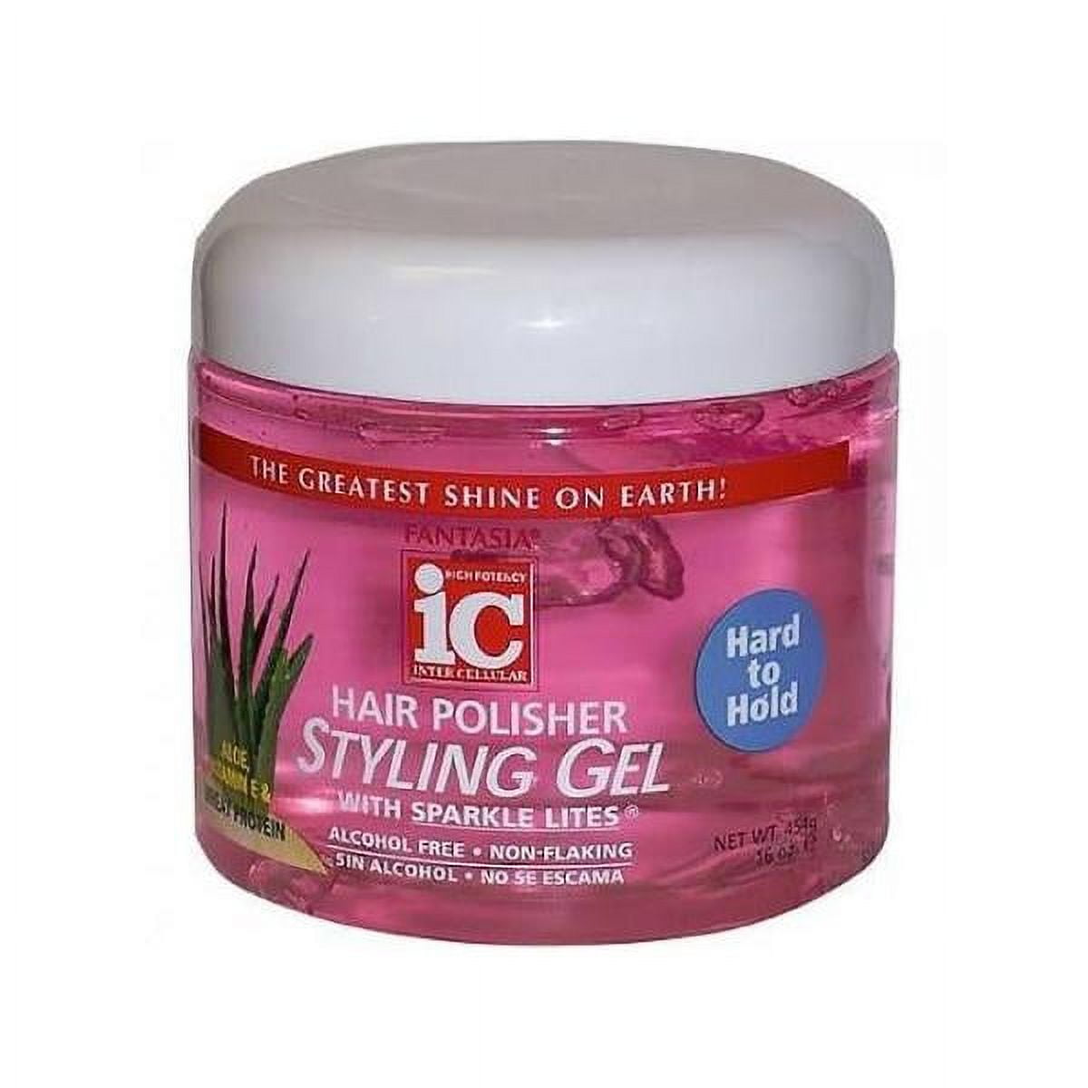 IC Hair Polisher Styling Gel, Pink Hard to Hold, Smoothes Curly Hair ...