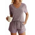 Fantaslook 2 Piece Sets Summer Pajamas Womens Tops and Shorts Sleepwear ...