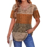 Fantaslook Blouses for Women Dressy Casual V Neck Pleated Tunic Tops ...