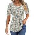Fantaslook Summer Tunic Tops for Women, Floral Dressy Casual Blouses ...