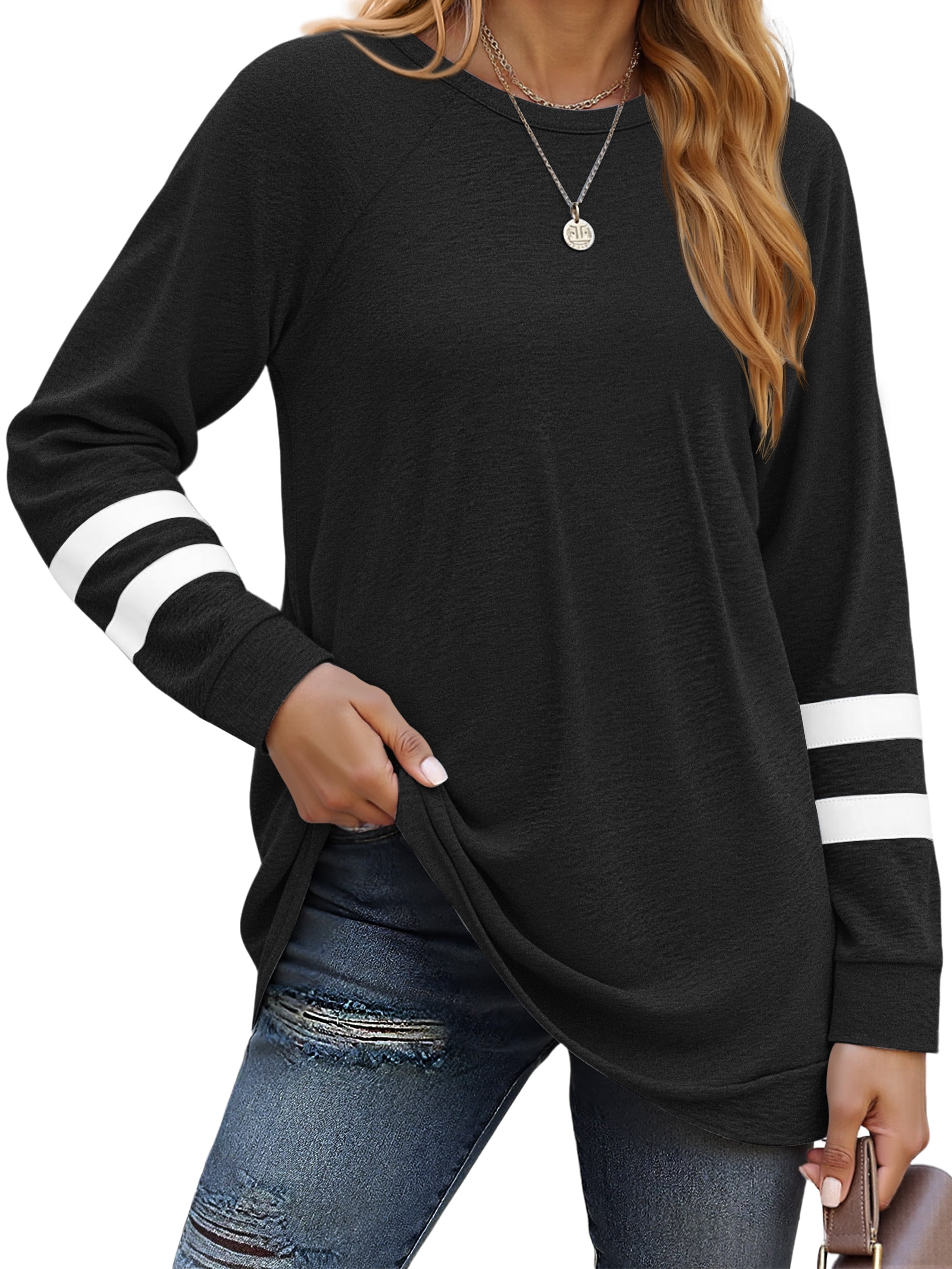 Fantaslook Trendy Women's Long Sleeve Crewneck Sweatshirts, Casual ...