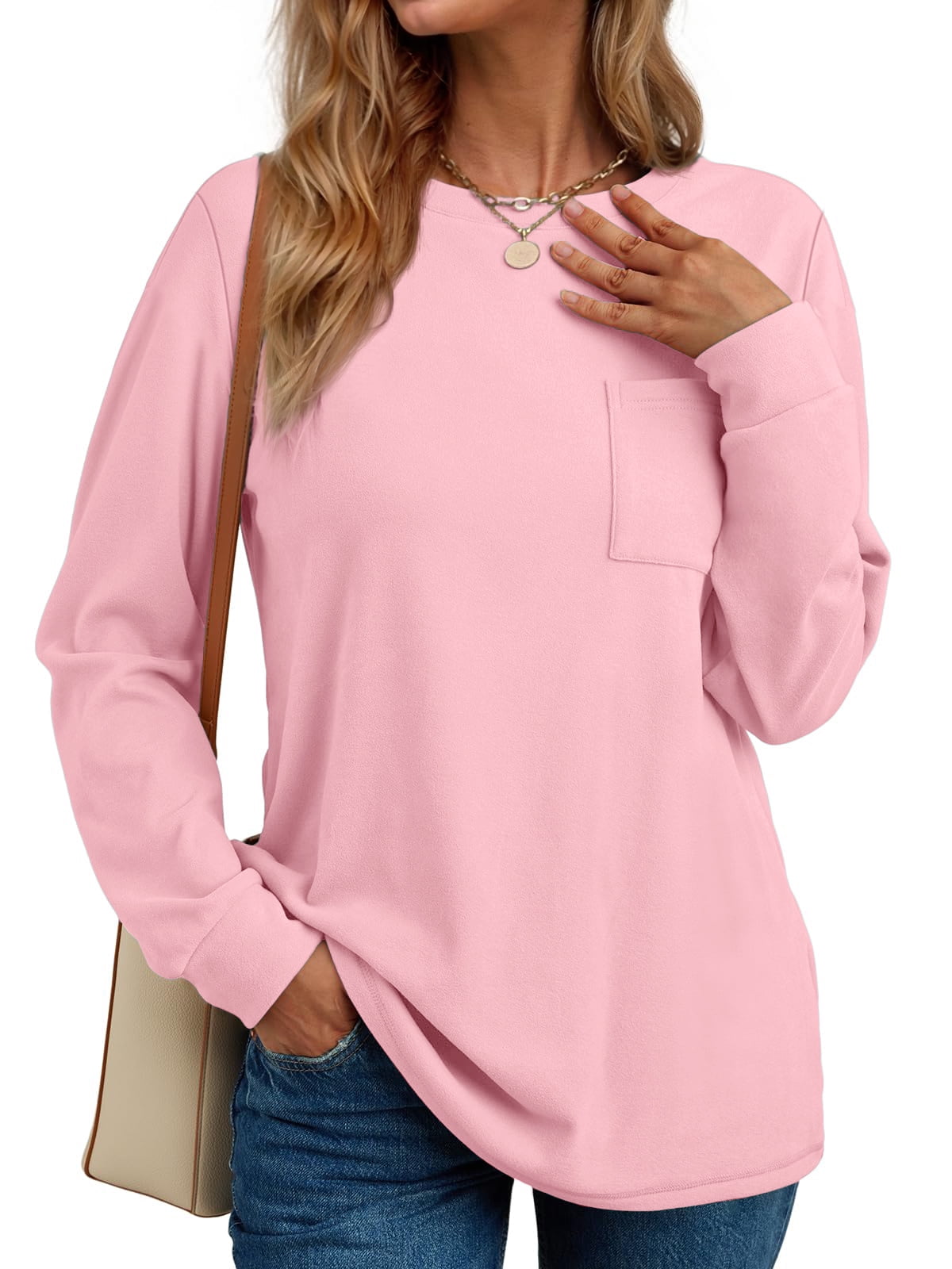 Fantaslook Crewneck Sweatshirts for Women Casual Long Sleeve Shirts ...