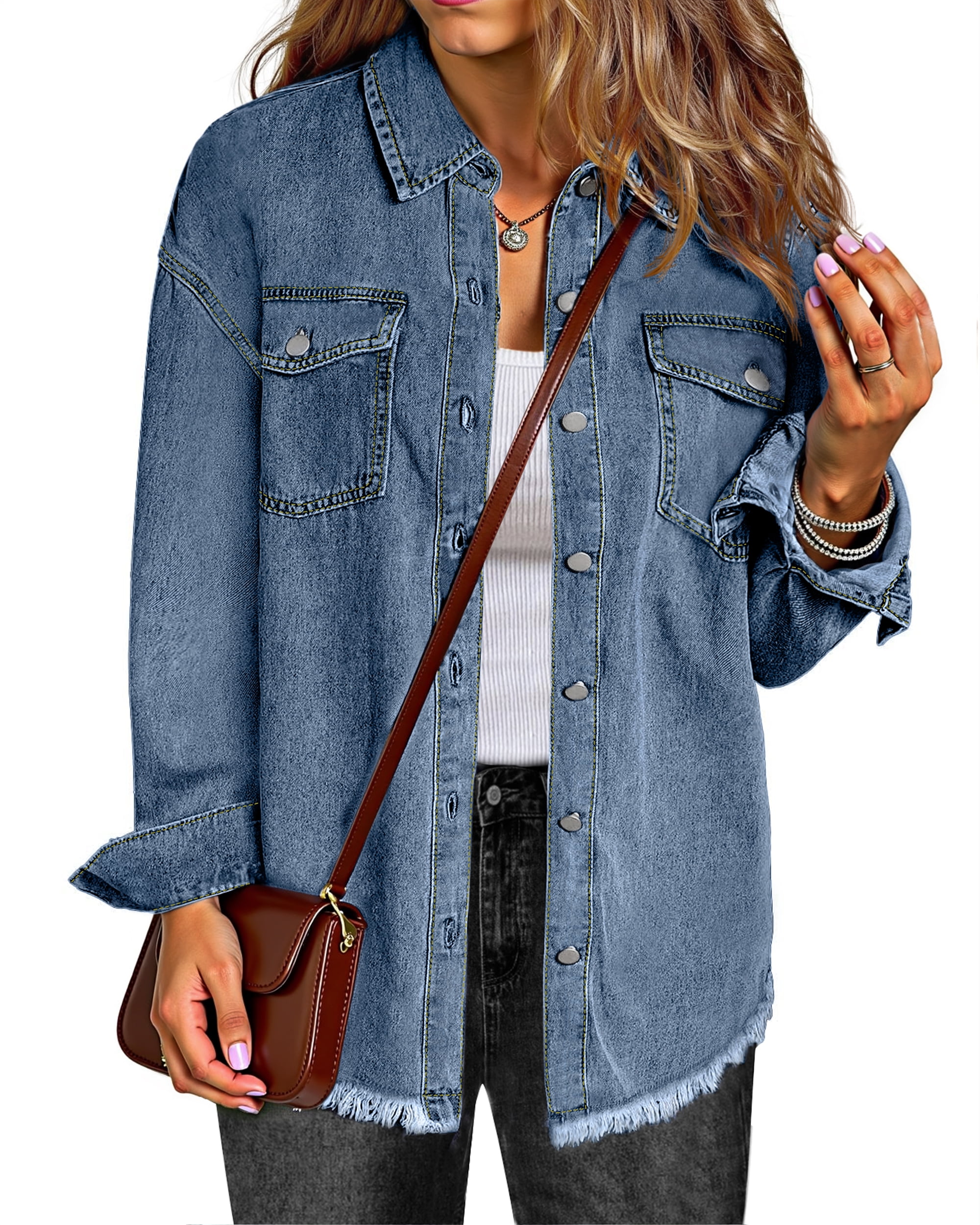 Customer reviews for Fantaslook Denim jackets for Women Oversized ...