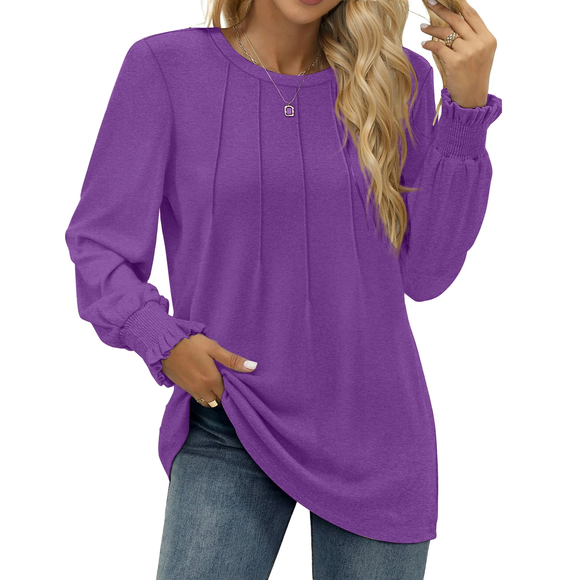 Fantaslook Dressy Blouses for Women Fall Fashion Long Sleeve Shirts ...