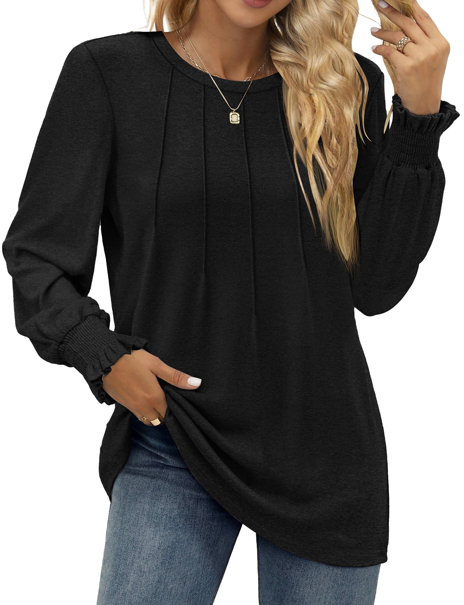 Fantaslook Dressy Blouses for Women Fall Fashion Long Sleeve Shirts ...