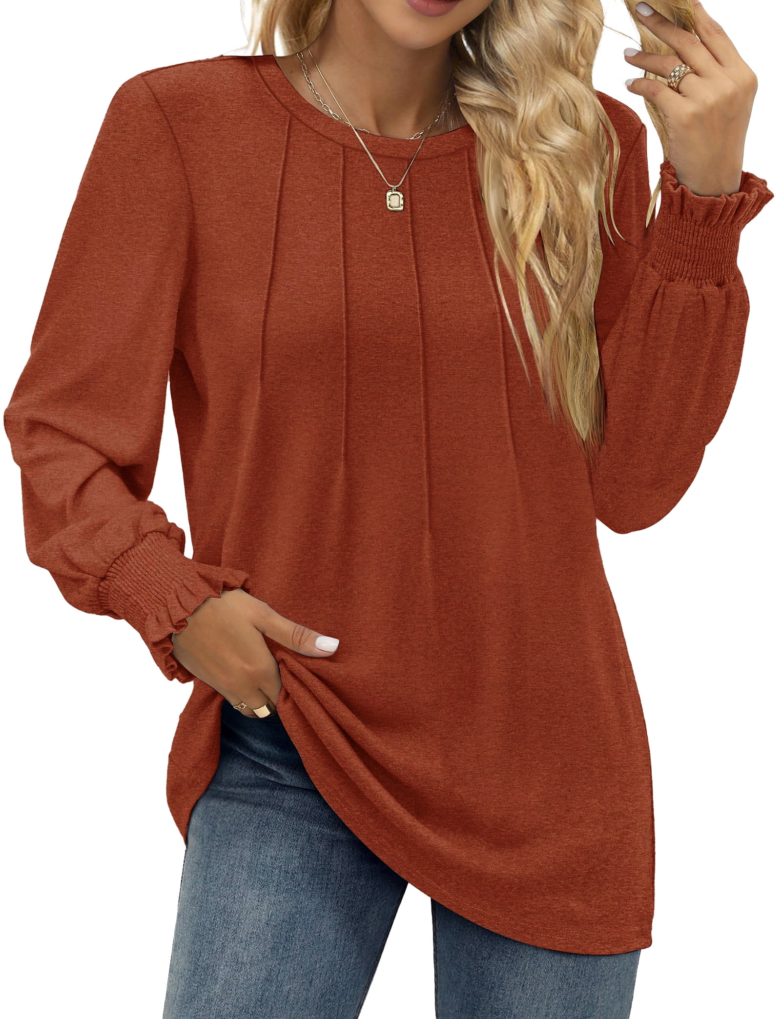 Fantaslook Dressy Blouses for Women Fall Fashion Long Sleeve Shirts ...