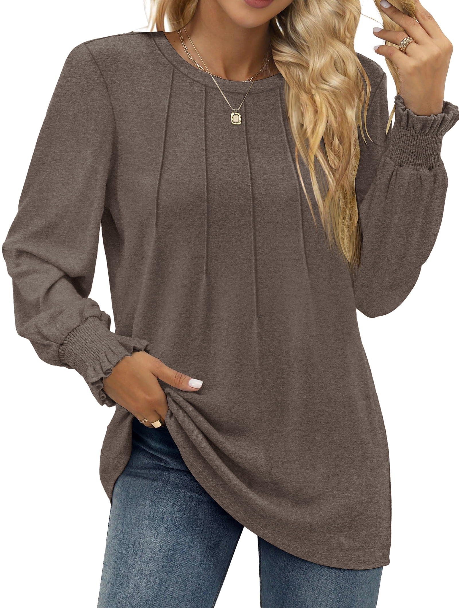 Fantaslook Dressy Blouses for Women Fall Fashion Long Sleeve Shirts ...