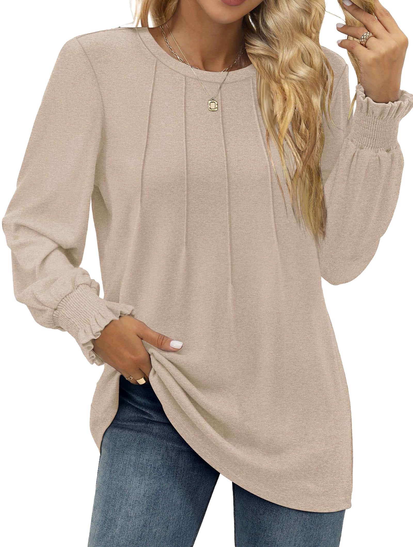 Fantaslook Dressy Blouses for Women Fall Fashion Long Sleeve Shirts ...