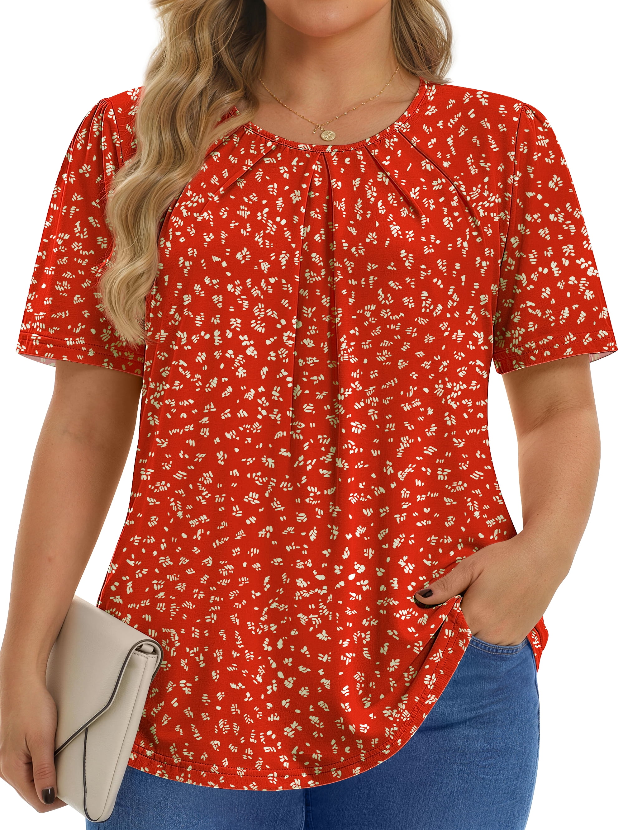 Fantaslook Dressy Tops to Wear with Jeans, Crewneck, Short Sleeve ...