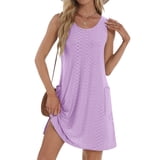 Fantaslook Eyelet Summer Dresses, Sleeveless Flowy Tank Sundresses ...
