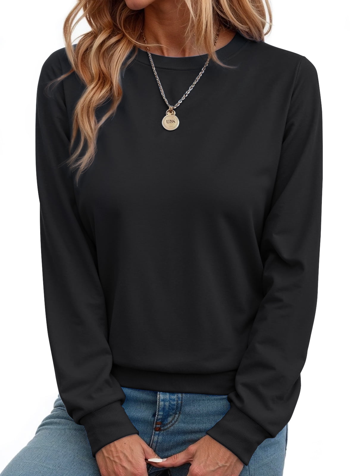Fantaslook Fall Sweatshirts for Women Crewneck Long Sleeve Shirts ...