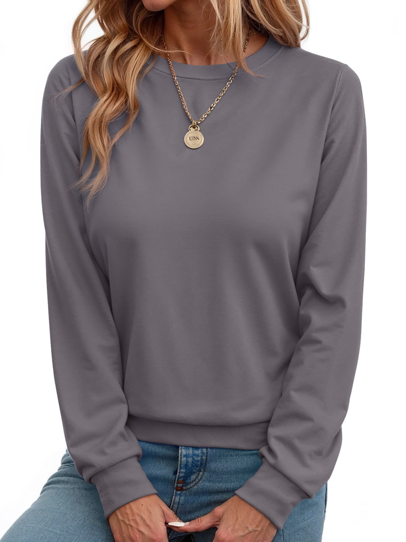Fantaslook Fall Sweatshirts for Women Crewneck Long Sleeve Shirts ...