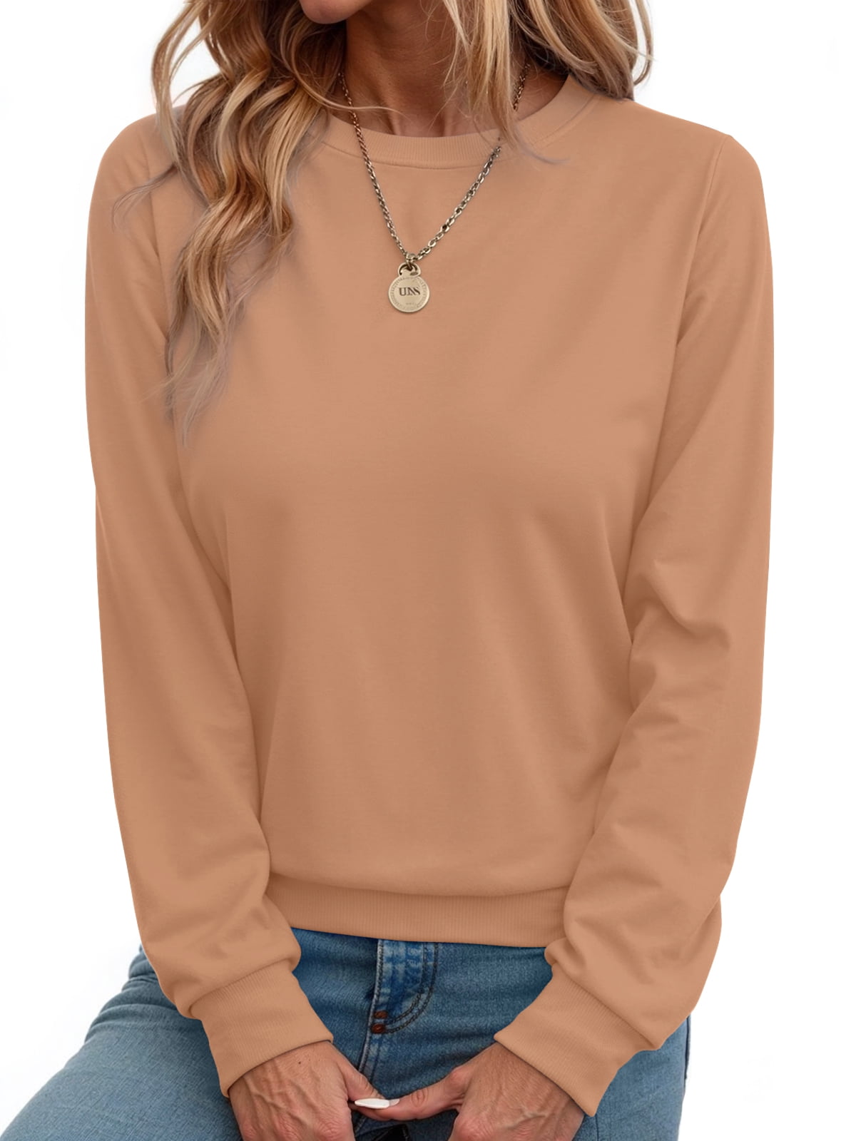 Fantaslook Fall Sweatshirts for Women Crewneck Long Sleeve Shirts ...