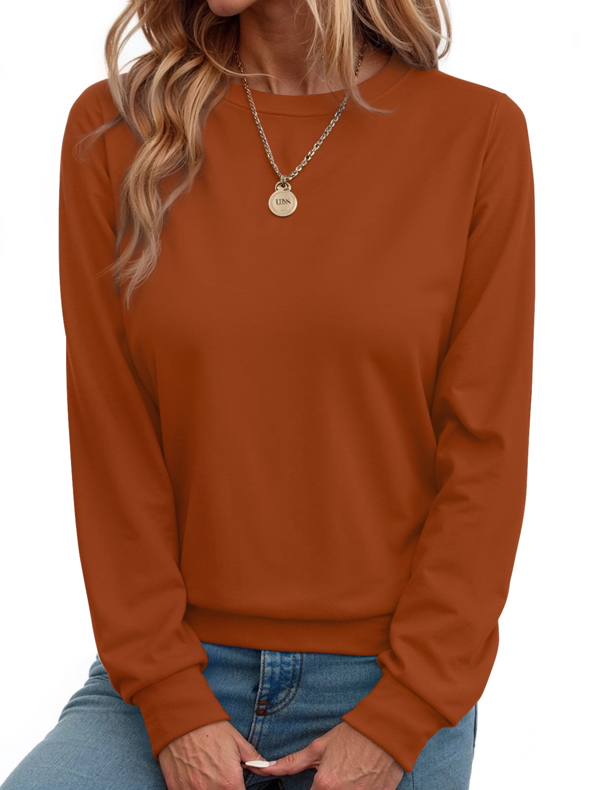 Fantaslook Fall Sweatshirts for Women Crewneck Long Sleeve Shirts ...