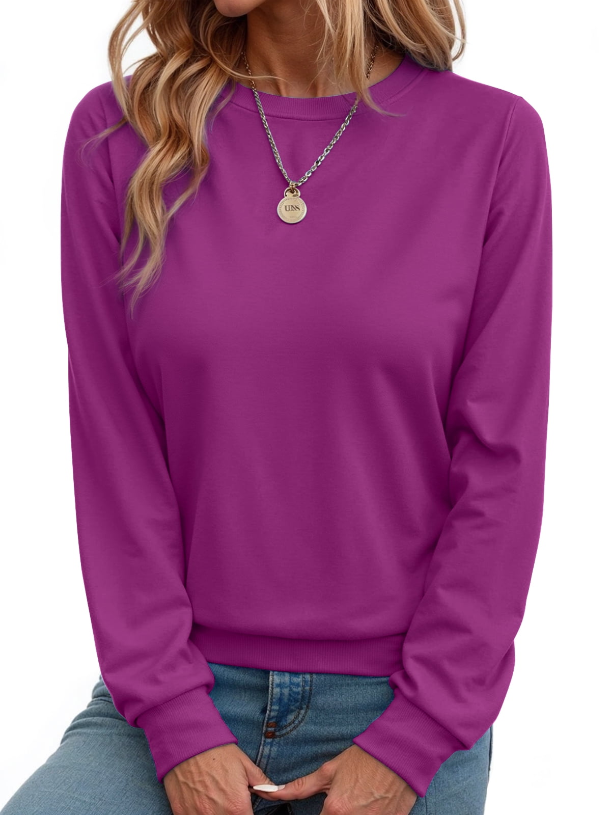 Fantaslook Fall Sweatshirts for Women Crewneck Long Sleeve Shirts ...