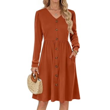 Fantaslook Women Summer Dresses V Neck Ruffle Sleeve Casual Flowy ...