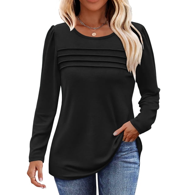 Fantaslook Long Sleeve Shirts for Women Fall Dressy Casual Blouses ...