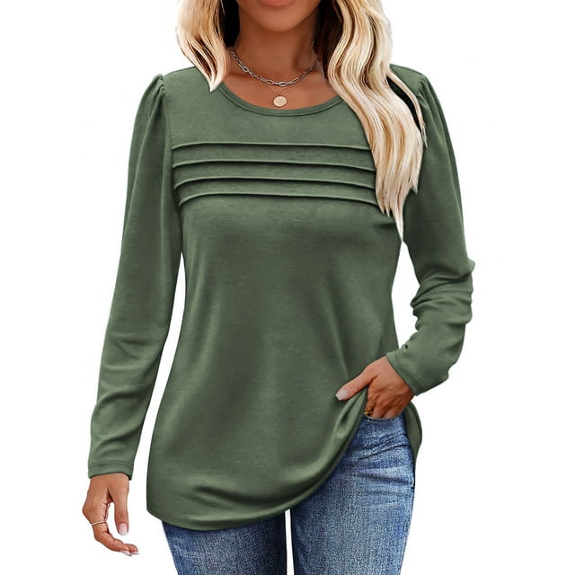 Fantaslook Long Sleeve Shirts for Women Fall Dressy Casual Blouses ...