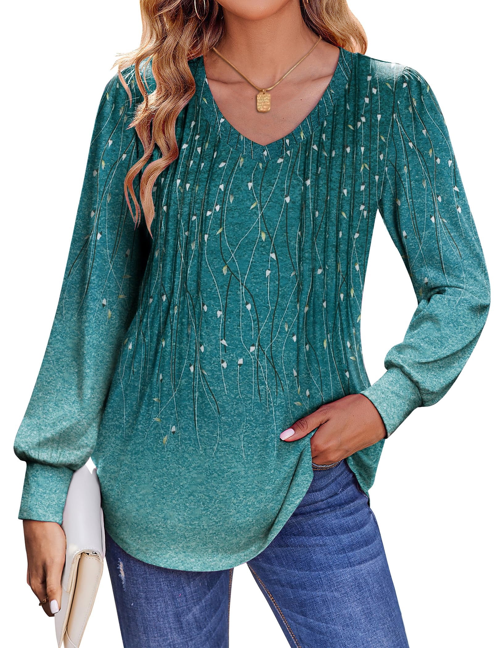 Fantaslook Long Sleeve Shirts for Women Fall Tops Dressy Casual Blouses ...