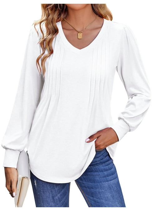 Oalirro Trendy Blue Blouses for Women, Plus-Size Fashion Round Neck Short Sleeve T-shirt ...