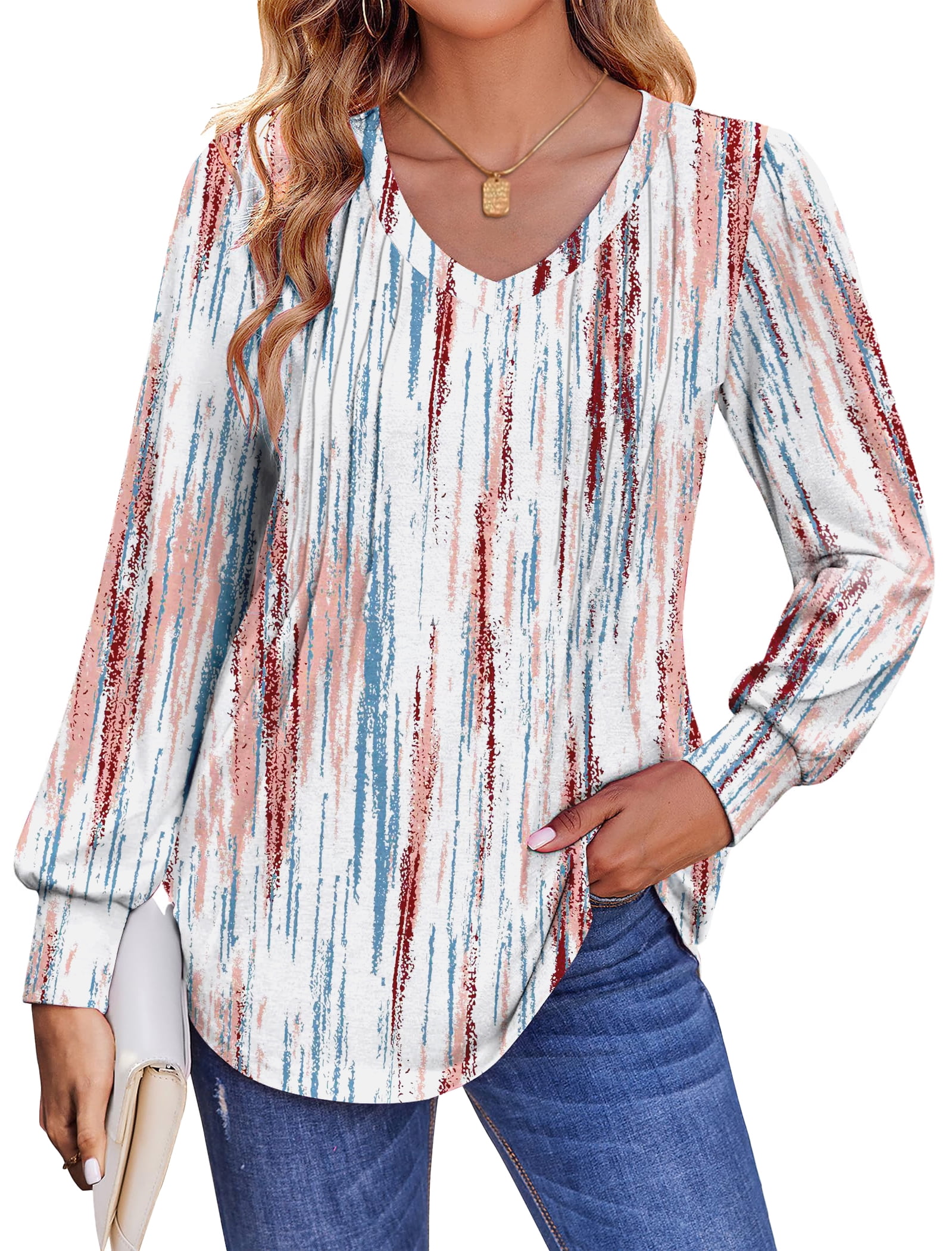 Fantaslook Long Sleeve Shirts for Women Fall Tops Dressy Casual Blouses ...