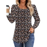 Fantaslook Pleated Blouses for Women, Dressy Casual Long Sleeve Tunic ...