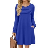 Fantaslook Pleated Long Sleeve Dresses for Women Fashion Fall Dresses ...