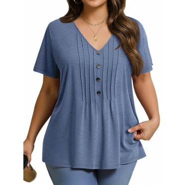 Fantaslook Dressy Tank Tops for Women Keyhole Pleated Sleeveless ...