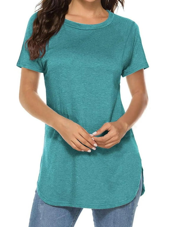 BVOFAR Women's Casual Short Sleeve Tops 2025 Crew Neck Summer T-Shirts ...