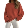 Fantaslook Sweaters for Women Oversized Crewneck Long Sleeve Chunky ...