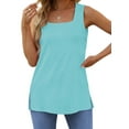 Fantaslook Women's Summer Tank Tops with Square Neck, Sleeveless Casual ...