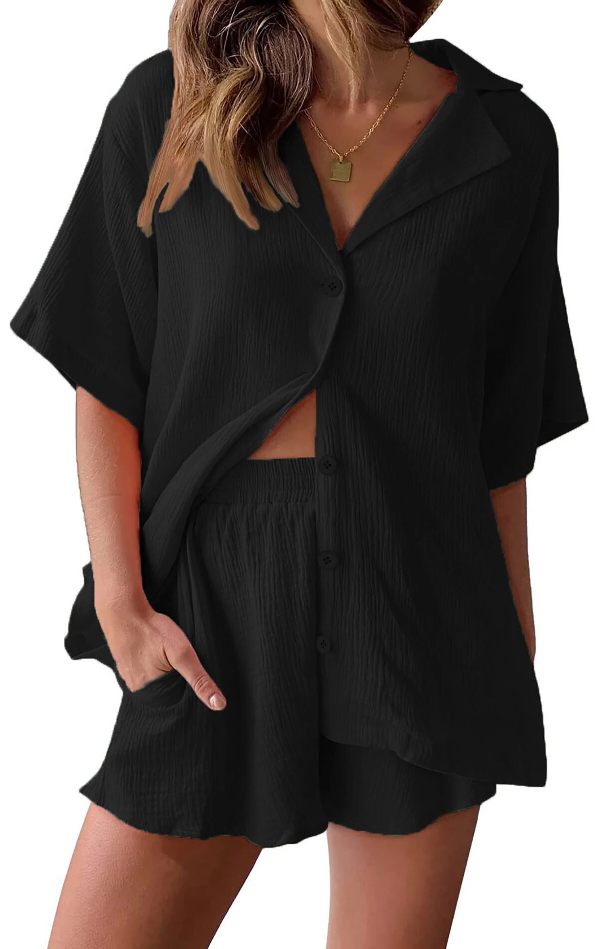 Secret Treasures Women's Plus Size T-Shirt and Bike Shorts Lounge Set ...