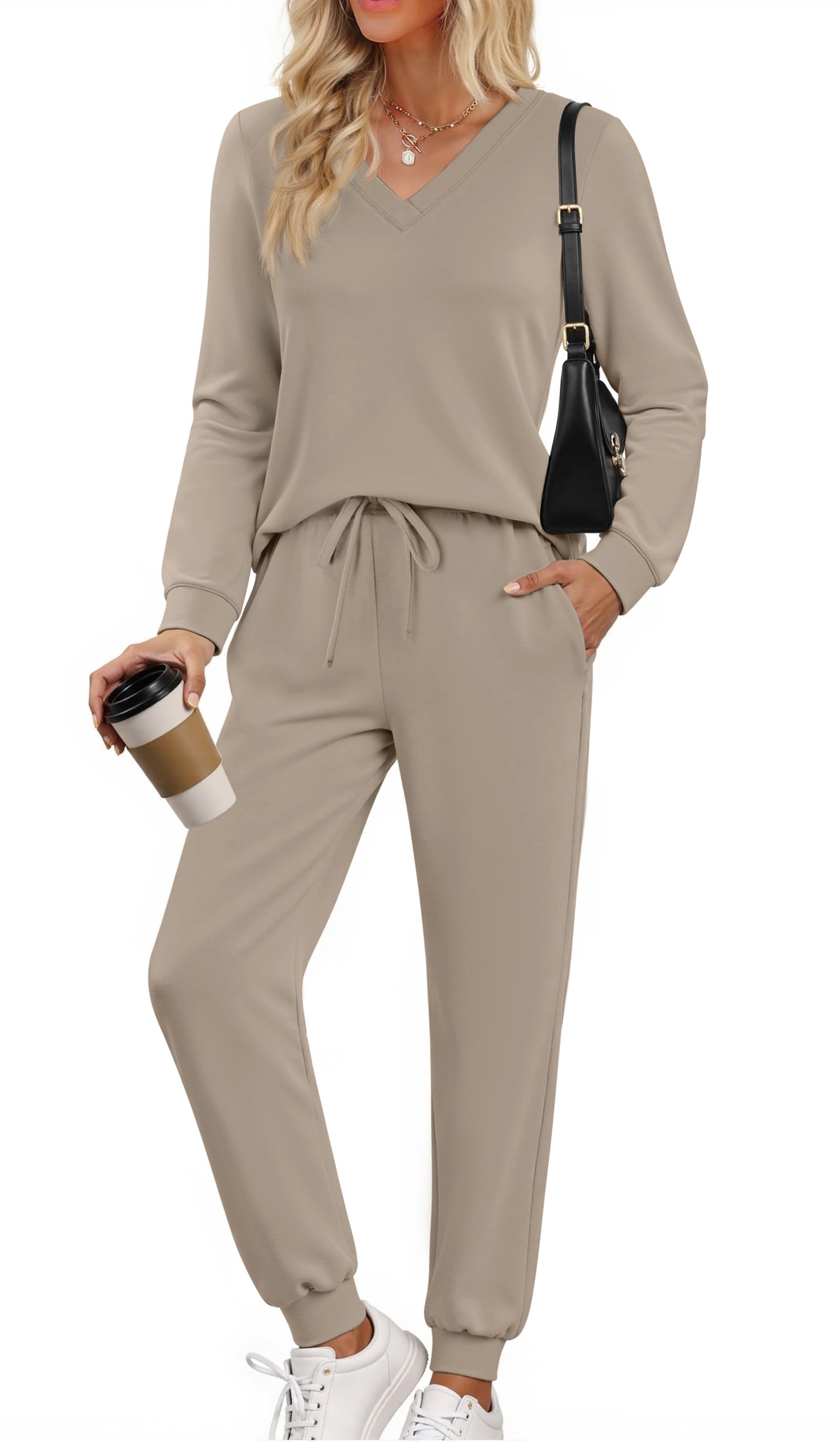 Fantaslook Two Piece Sets for Women Fall Outfits Fashion Lounge Sets V ...
