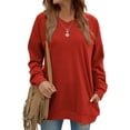 Fantaslook V Neck Sweatshirts for Women Casual Long Sleeve Tops ...