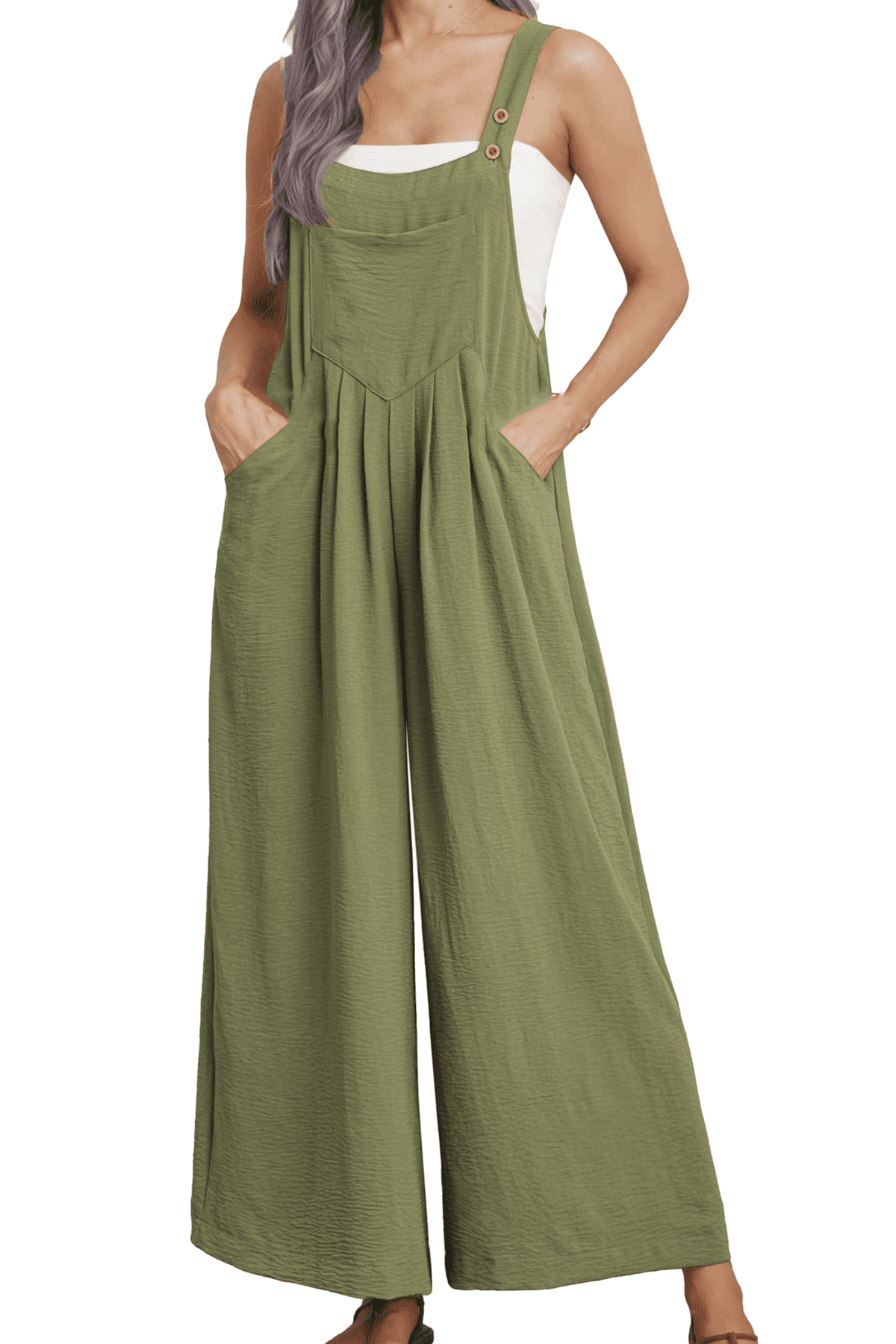 Fantaslook Wide Leg Jumpsuits for Women Casual Overalls Summer Rompers ...