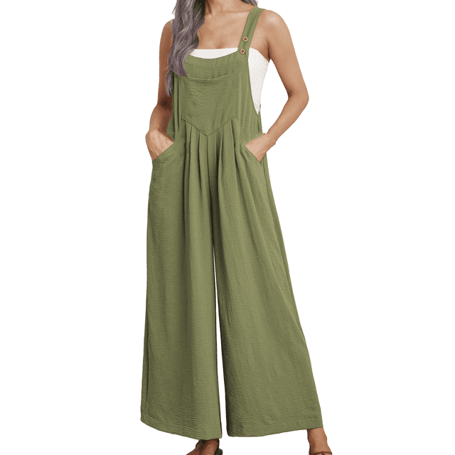 Fantaslook Wide Leg Jumpsuits for Women Casual Overalls Summer Rompers ...