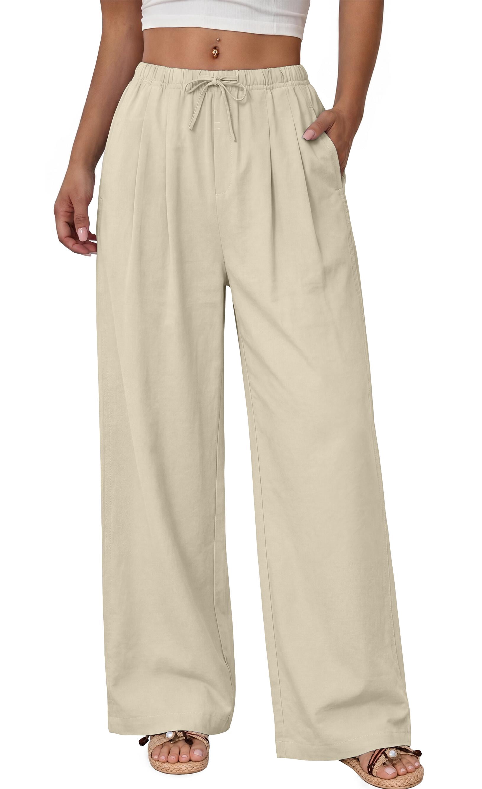 Fantaslook Wide Leg Pants for Women High Waisted Drawstring Pleated ...
