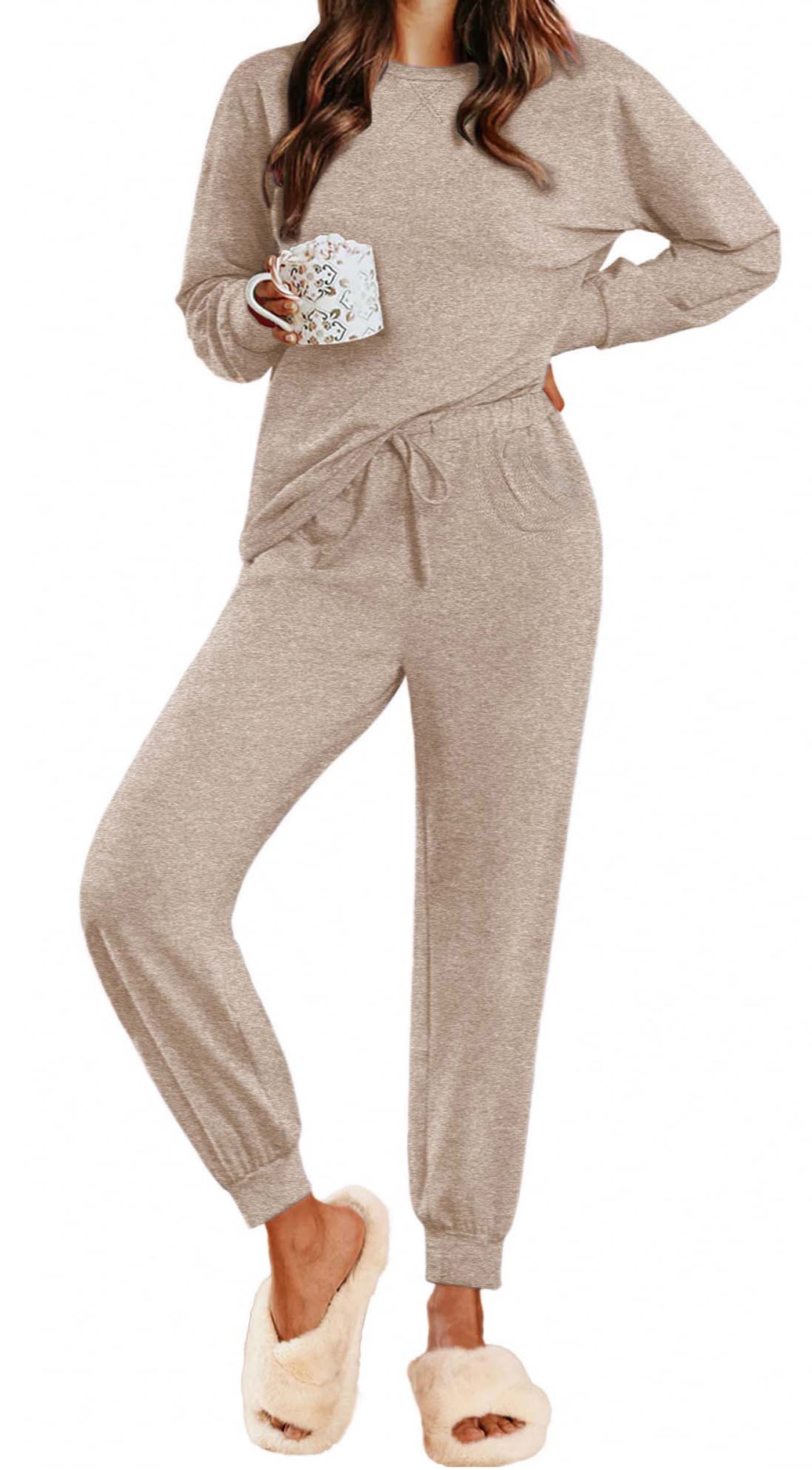 Fantaslook Womens Pajamas Sets Long Sleeve Top And Pant With Pockets ...