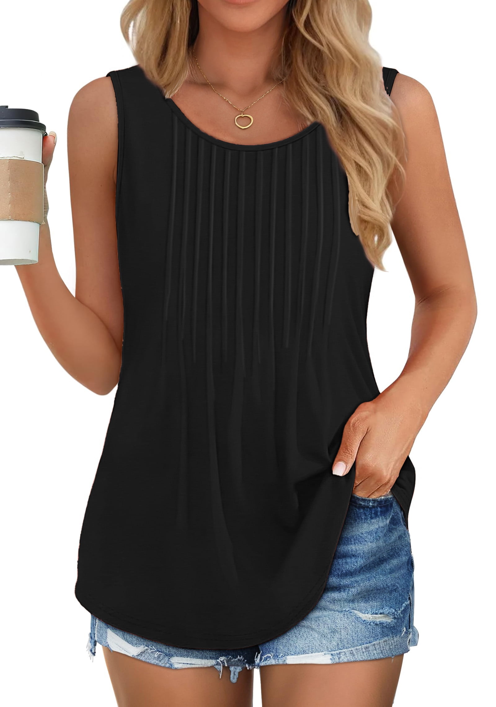 Fantaslook Womens Sleeveless Tank Tops, Dressy Casual Summer Blouses ...