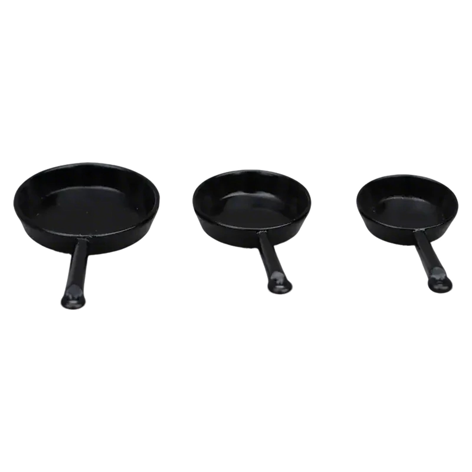 Fantasook Set Of 3 Miniature Frying Pans For 1/12 Scale Dollhouses ...