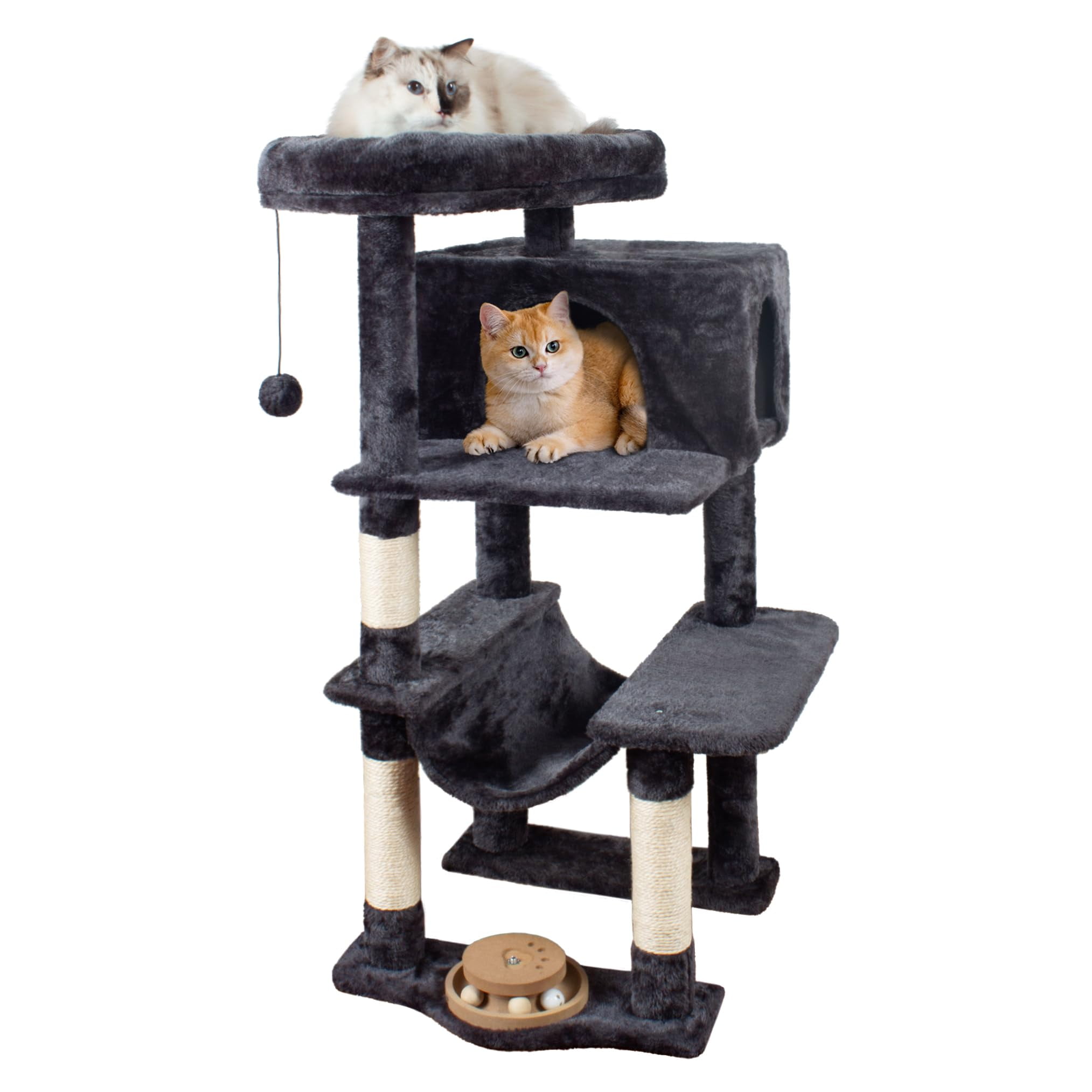 Fantasreen Cat Tree 40 inches Cat Tower for Indoor Cats, Plush Multi ...