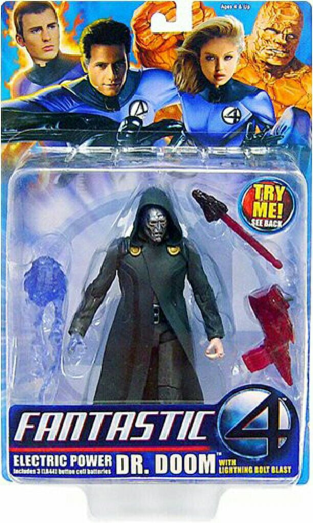 Marvel Fantastic 4 Electric Power Dr. Doom Lightning Bolt Action Figure ...
