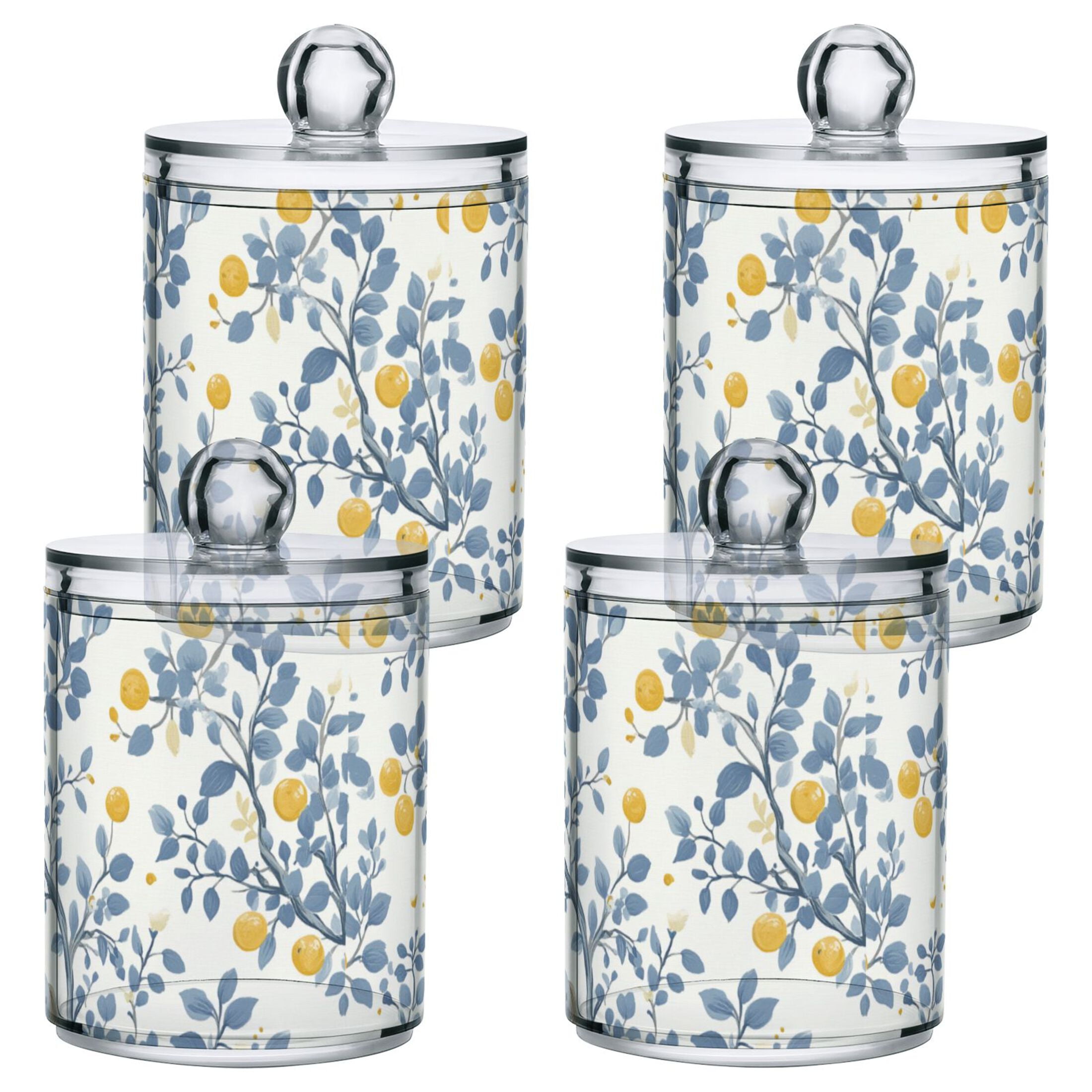 Fantastic Animals and Trees Bathroom Canisters Set of 4 Translucent ...